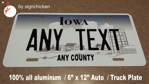 Iowa, state license plate, Custom Novelty State License Plate / Tag 6 ...