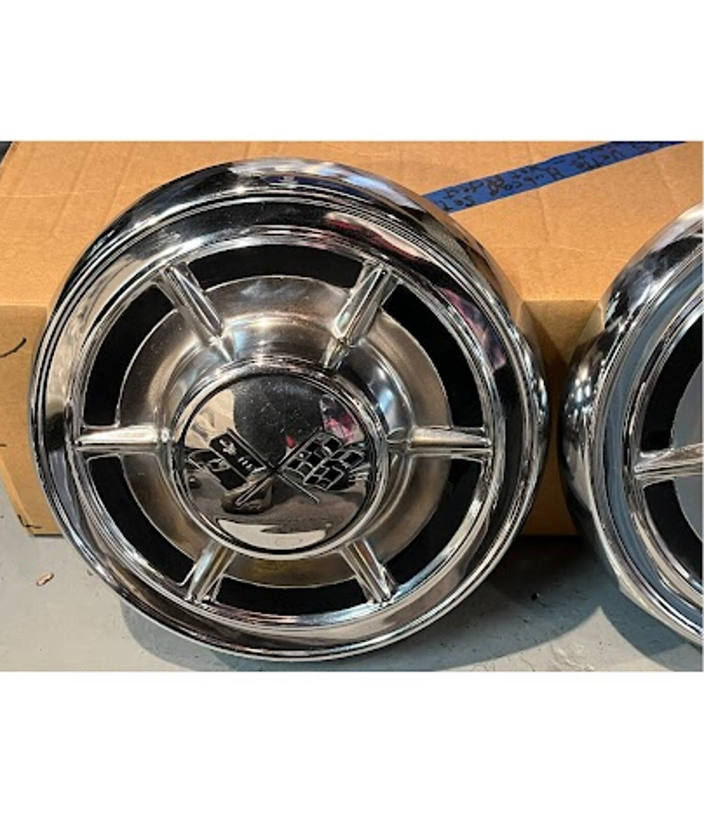 1959 OEM Corvette Big Brake Dog Dish Hub Caps | eBay