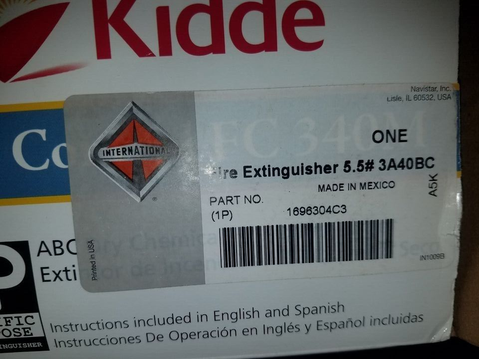 Kidde FC 340m Multipurpose ABC Vehicle Dry Chemical Fire Extinguisher 8 ...