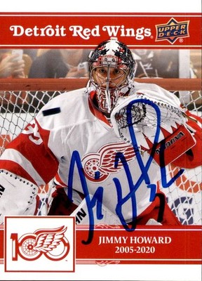 Jimmy Howard Signed 2025/26 Upper Deck Detroit Red Wings Centennial ...