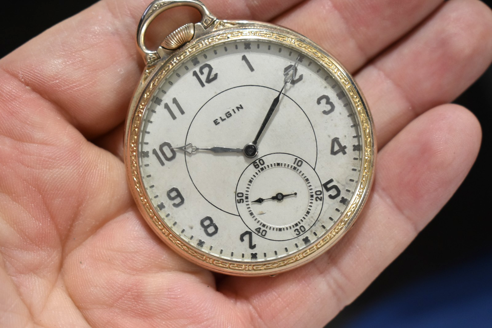 1932 Elgin Grade 479 12s 17J OF Pocket Watch w/14K Gold Filled Case lot ...