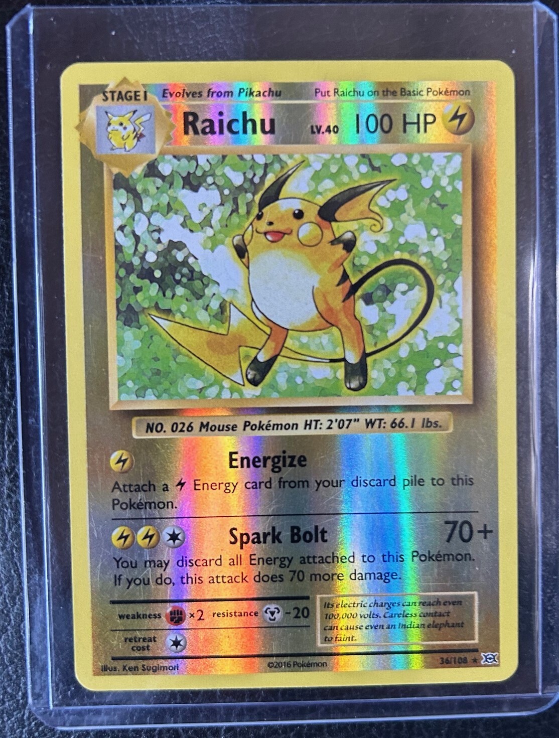 Pokemon card Raichu Hologram 36/108 100HP. RARE! Mint! | eBay