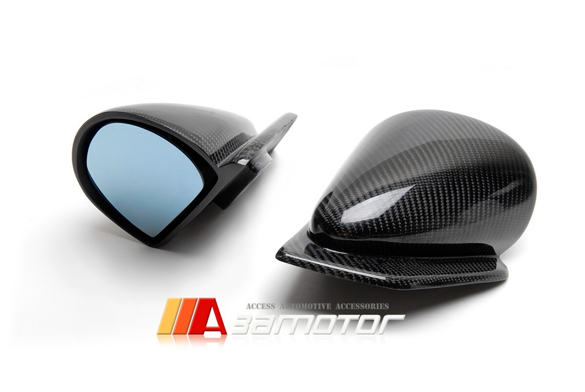 R Style Carbon Fiber Side Door Mirrors Set fits Mitsubishi Evolution ...