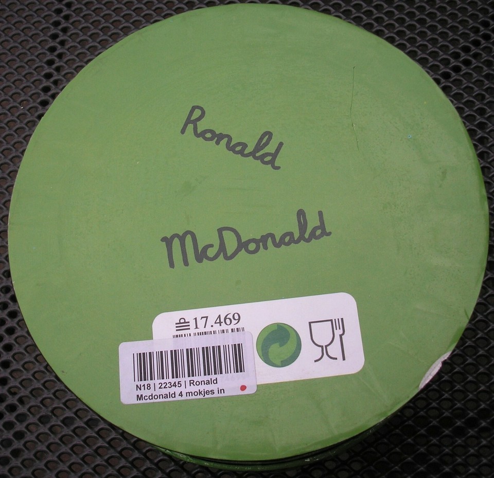 4 Ronald McDonald Tassen Mcdonalds Kinderhaus Holland Box | eBay.de