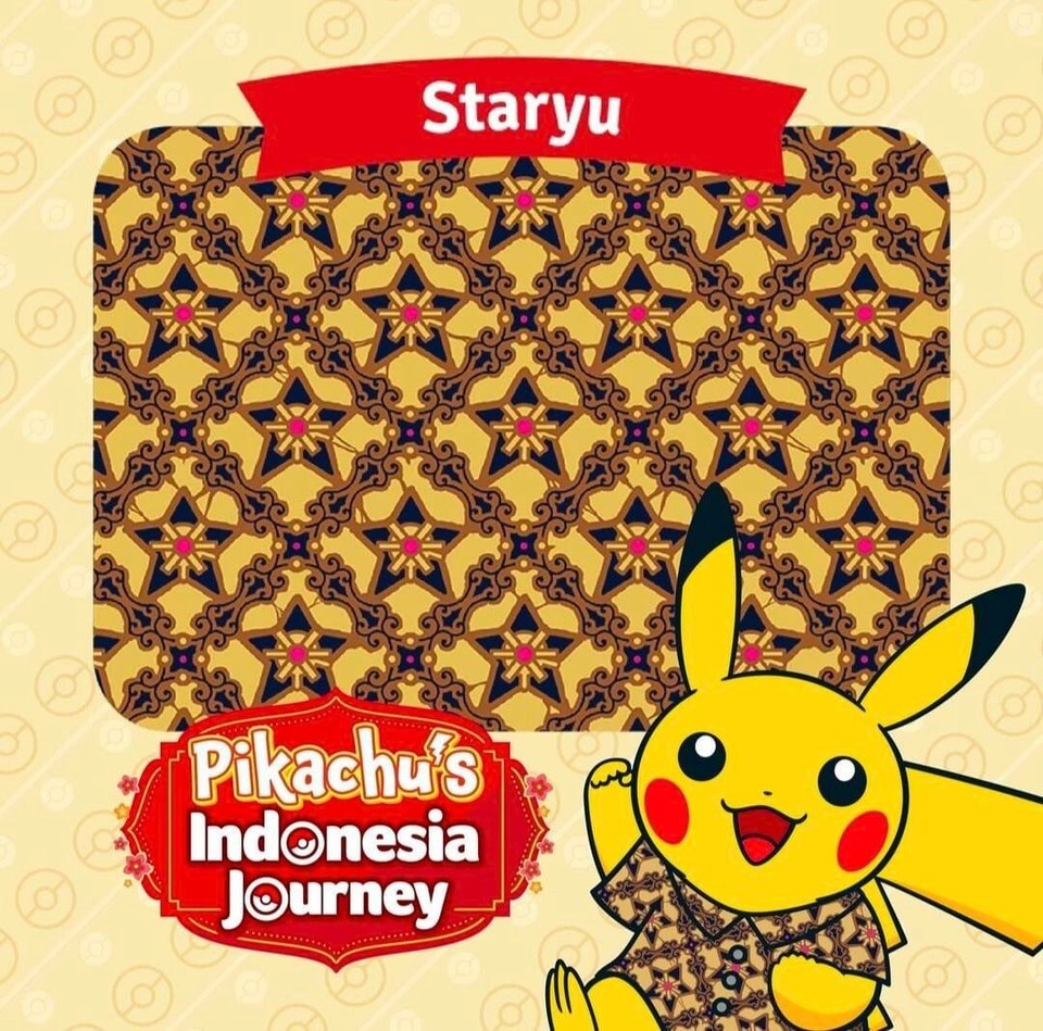 Pokemon Pikachu Berkemeja Batik Staryu Indonesia Journey 155/SV-P Promo ...