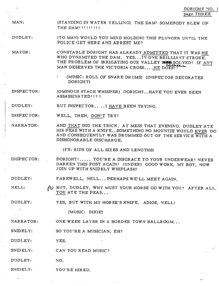 ROCKY & BULLWINKLE 2 Cartoon TV Series Scripts, Dudley Do-Right Peabody ...