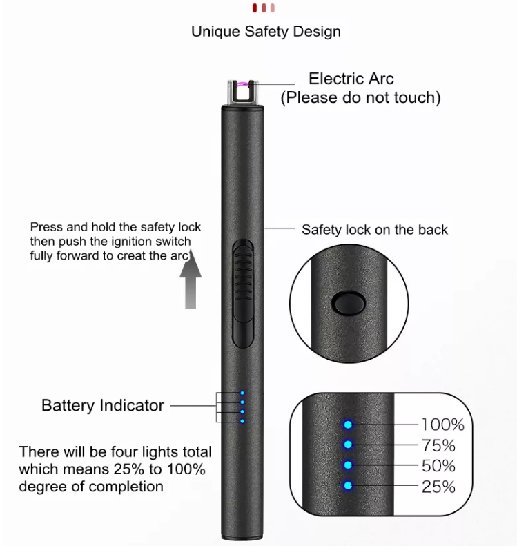 LoVing HoUSe Usb rechargeable custom laser logo electric arc kitchen ...