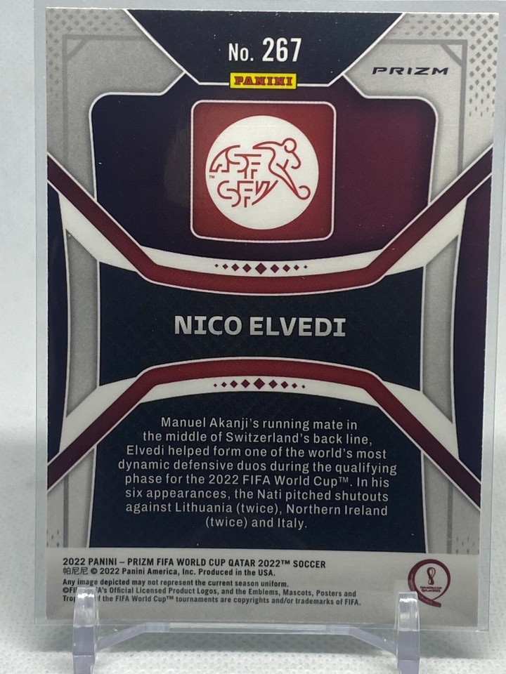 2022 Panini Prizm FIFA World Cup Qatar Soccer Nico Elvedi SILVER ...