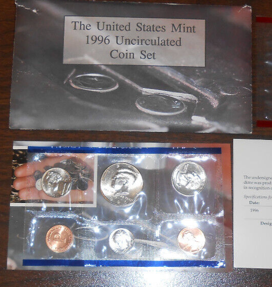 1996 US MINT 11 PC P & D MINT SET IN ORIGINAL PACKAGING W/ WEST POINT ...
