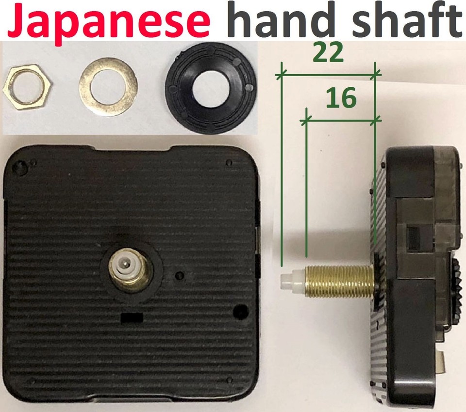 Quartz clock movement, Japanese shaft (Sangtai 6168, 5168, Peg 6262 etc ...