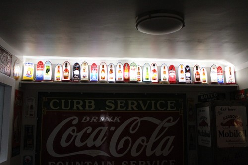 SCARCE 1930s 40s BULLET LIGHTED REVERSE PAINTED CURVED GLASS SIGNS BEER ...