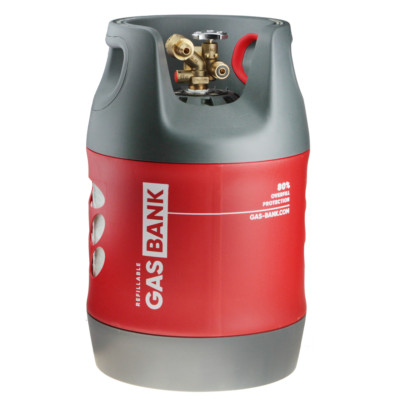 GasBank Duo 7.5kg Light Composite Refillable Gas Bottle with Separate ...
