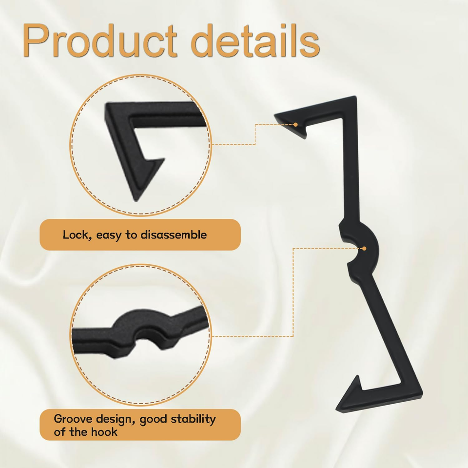 100PCS Pegboard Clips Pegboard Hook Locks Black Plastic Peg Board Locks ...