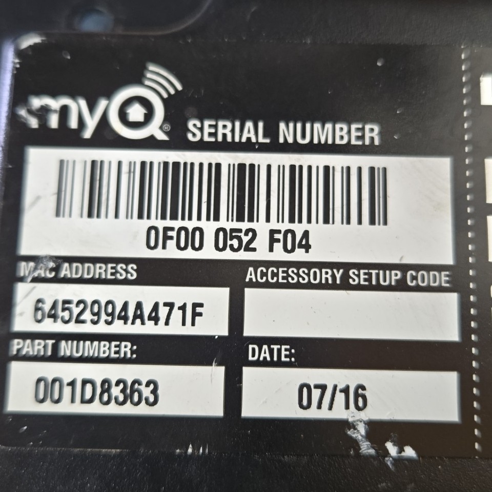 001D8363 Liftmaster Garage myQ Yellow Learn Button 014D1298 ONLY BOARD ...