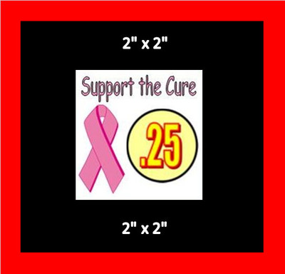 8 Support the Cure Vending Label Price Stickers Candy Gumball | eBay