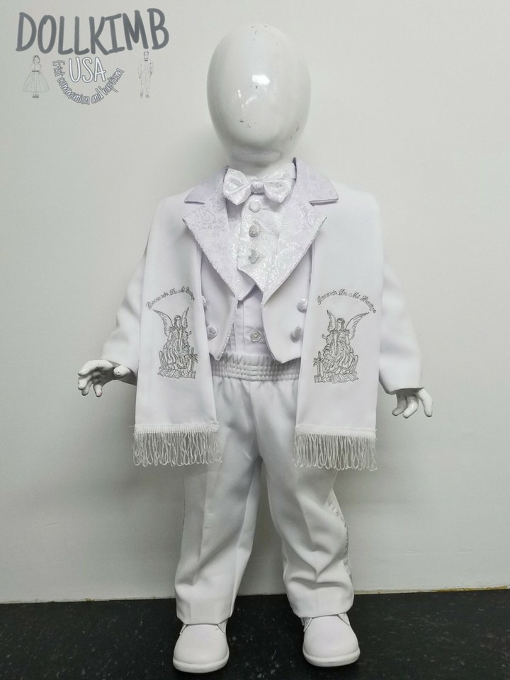 Traje para bautizo bordado. Suit Tuxedo EMBROIDERY, Baptism Christening ...