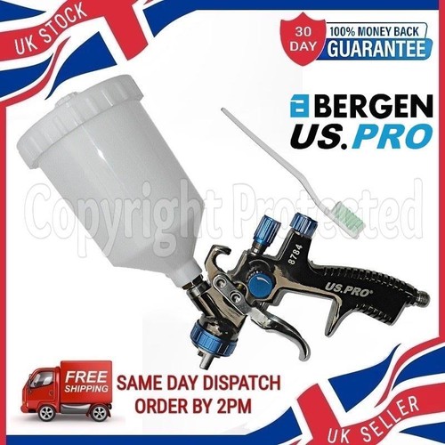 600ML LVLP GRAVITY FEED SPRAY GUN AIR PAINT SPRAYER 1/4" INLET 1.4MM ...