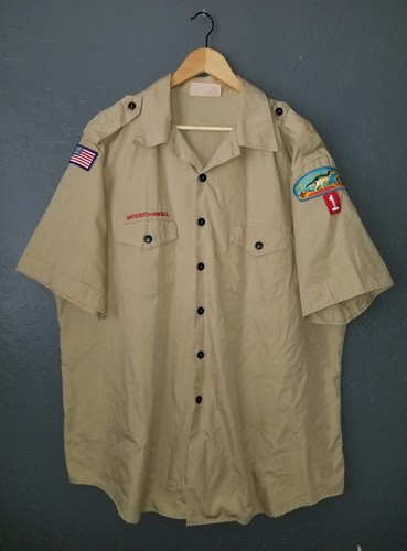 Boy Scouts Uniform Shirt BSA #1 Vintage Insignia Short Sleeve USA Made ...