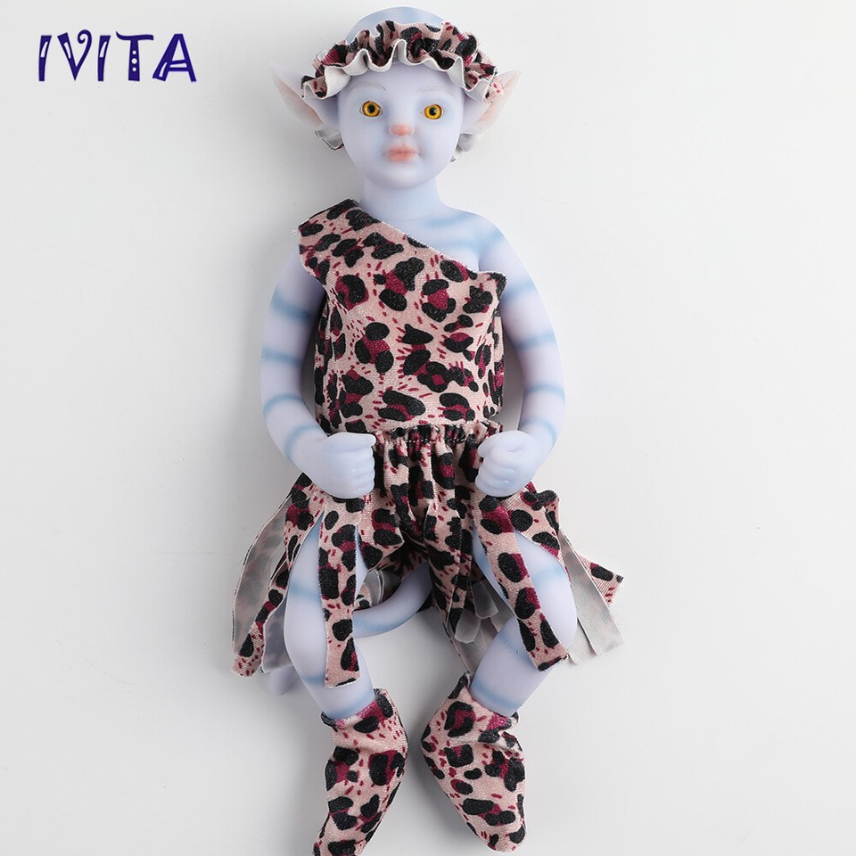 IVITA 12'' Full Silicone Floppy Avatar Girl Lifelike Baby Silicone ...