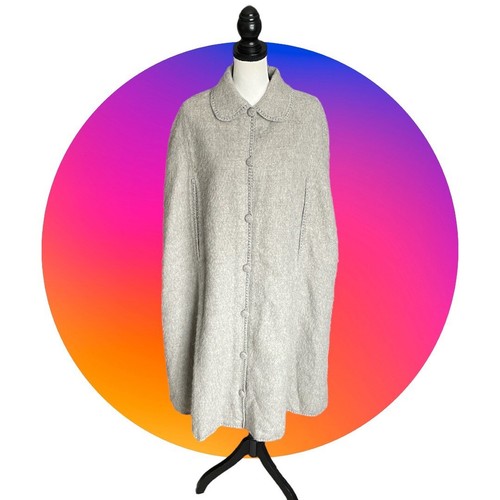 Mons Repos Soft Fuzzy Baby Alpaca Light Gray Wool CAPE Poncho One Size ...