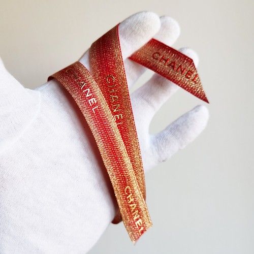 CHANEL bow ribbon ribbon ribbon for Christmas gift box gold red gift | eBay