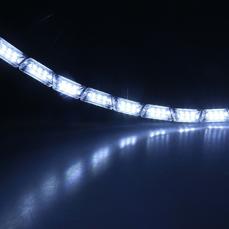 2x Flexible Crystal Tears LED Strip Light Car Headlight DRL Daytime ...