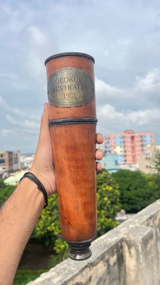 Spyglass Telescope 1.Metar Handmade Collectibles Leather & Brass ...
