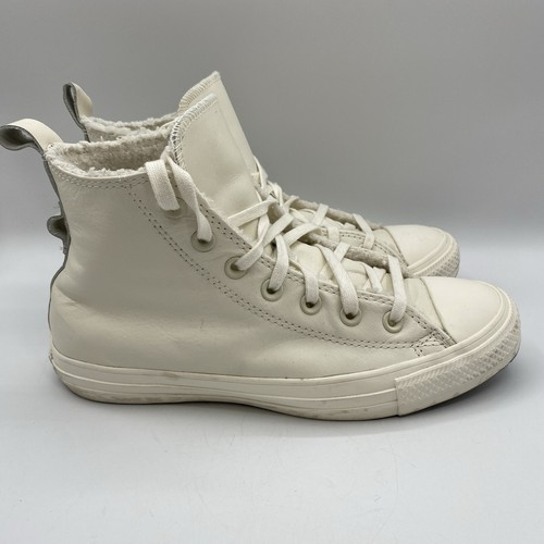 Converse All-Star Chuck Taylor Natural Leather Upper Faux Fur Lined ...
