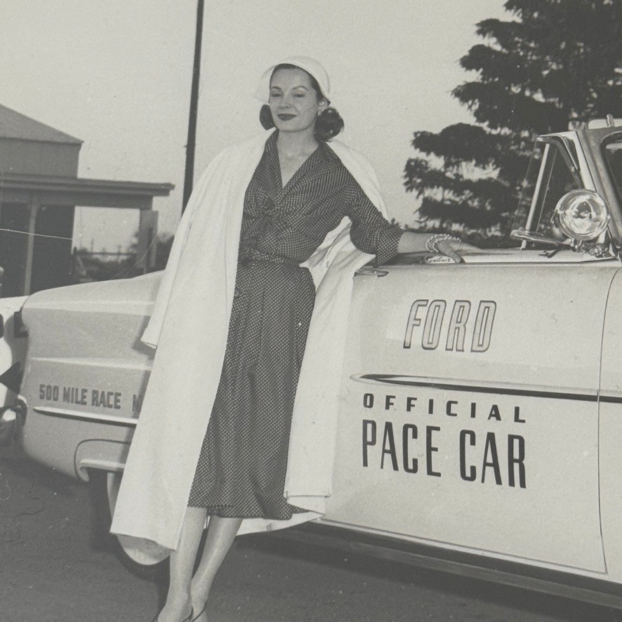 Vintage Indy 500 Racing Photo Ford Convertible Official Pace Car ...