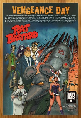 1997 Crucial Comics Rat Bastard Vintage Print Ad/Poster Indie Promo Wall Art 90s | eBay
