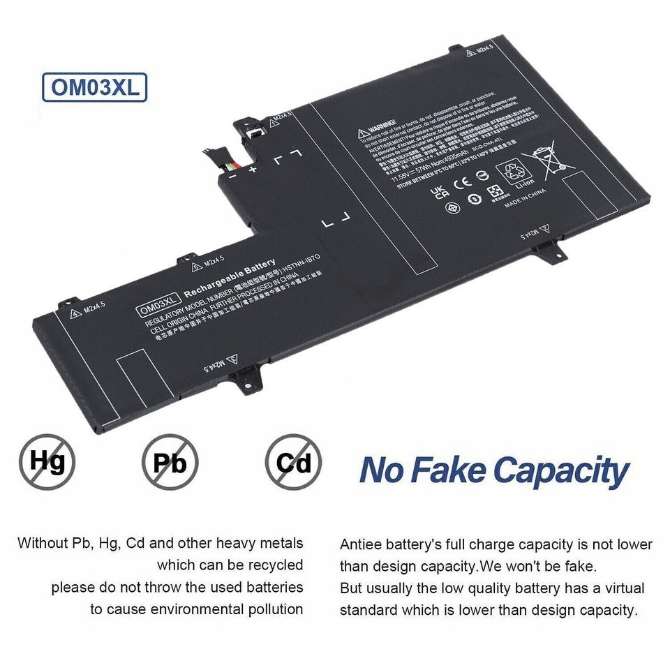 OM03XL BATTERY FOR HP ELITEBOOK X360 1030 G2 13.3" HSN-I04C 863280-855 ...