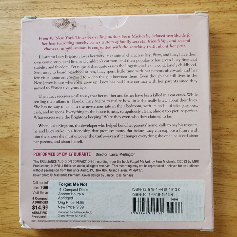 Fern Michaels, Forget Me Not, "Family secrets and 2nd chances", AUDIO BK, 4 CDs | eBay