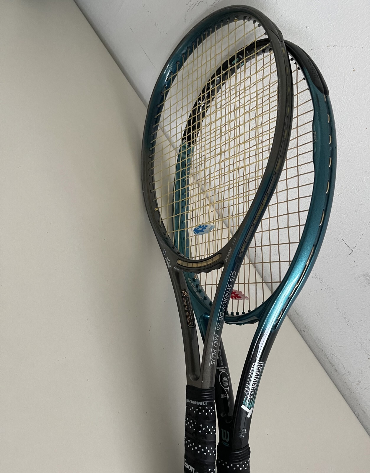 Lot WILSON HAMMER SYSTEM 5.0 Dual TENNIS RACQUET PWS CTS Synergy DB 26 ...