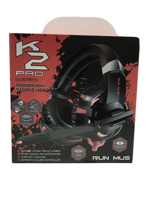 RUN MUS K2 Pro Gaming Headset WIRED with Dynamic Sound & Noise ...