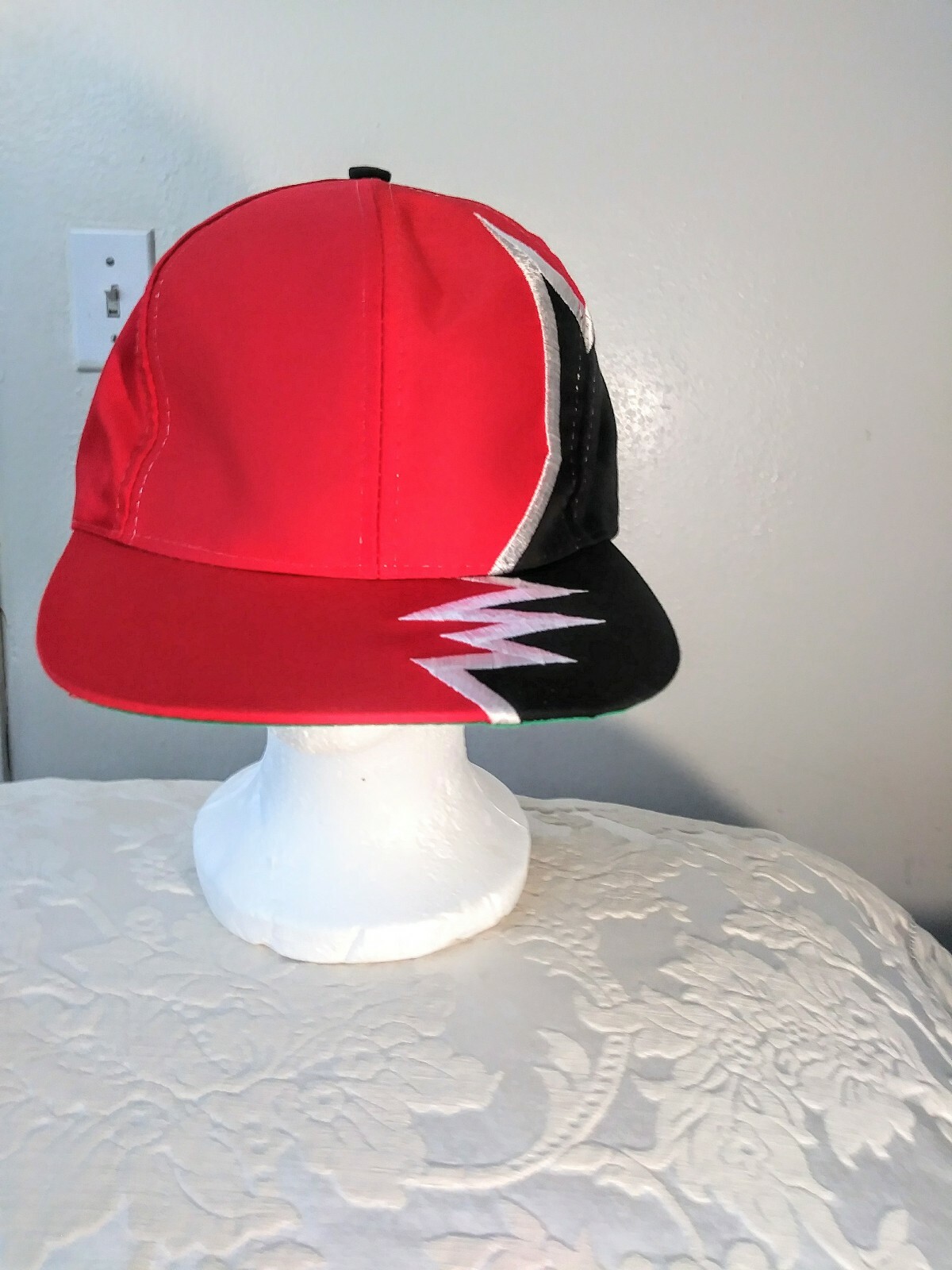 New Mens Embroidery red white black cap headwear | eBay