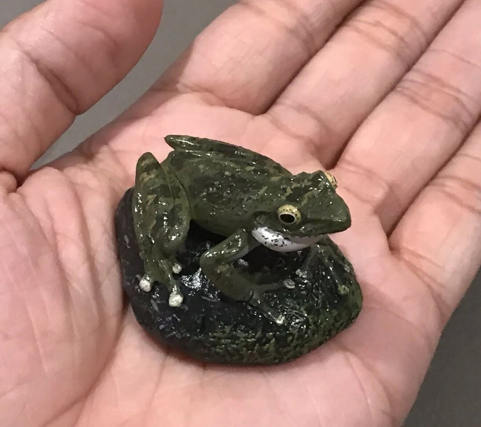RARE Kaiyodo Natural Monuments Japan Kajika Green Frog Figure | eBay