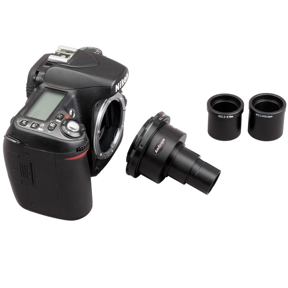 AmScope Nikon SLR/DSLR Camera Adapter for Microscopes 2X Magnification ...