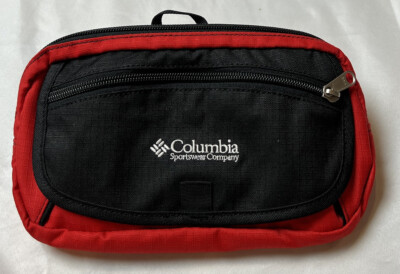 Columbia Sportswear Fanny Pack Cross Body Bag Red, Black 10" Width NEW ...