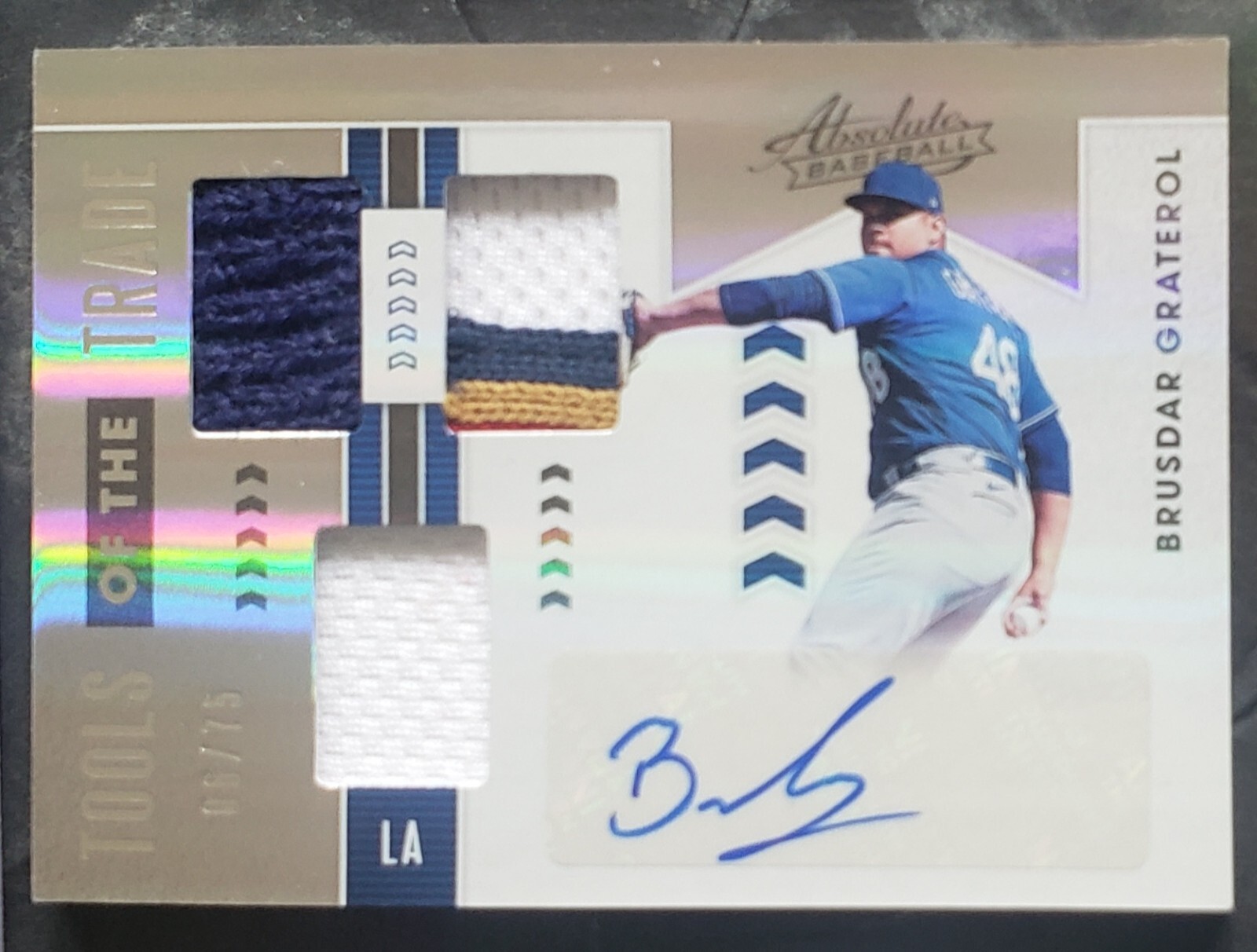 2020 ABSOLUTE TOTT BRUSDAR GRATEROL AUTO TRIPLE RELIC ROOKIE CARD ...