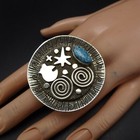 Alex Sanchez NAVAJO Sterling Silver WEBBED TURQUOISE Petroglyph RING ...