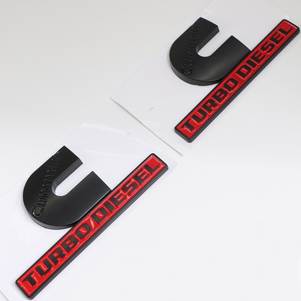 2PCS Set Cummins Turbo Diesel Emblems For Ram 2500 3500 Fender Badges ...
