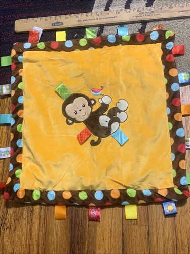 Mary Meyer Taggies Monkey Baby Lovey Yellow Security Blanket Dots | eBay