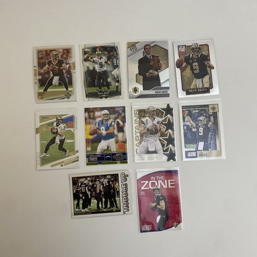 Drew Brees Lot (10) Football Card Collection Select Prizm Score Donruss ...