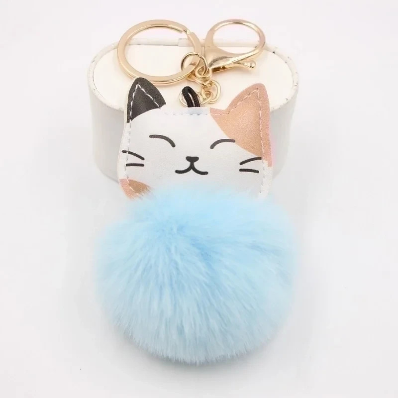Cute Little Cat Key Chain Pendant School bag Purse Plush Pendant ...