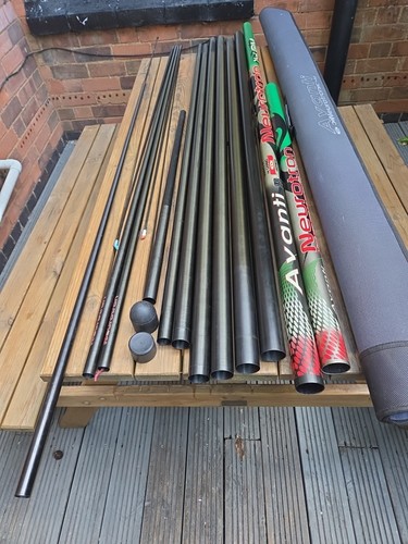 Carp/roach Pole 15m Avanti 2 Tops + Cup Kit+ Short No4 Great Low Use ...