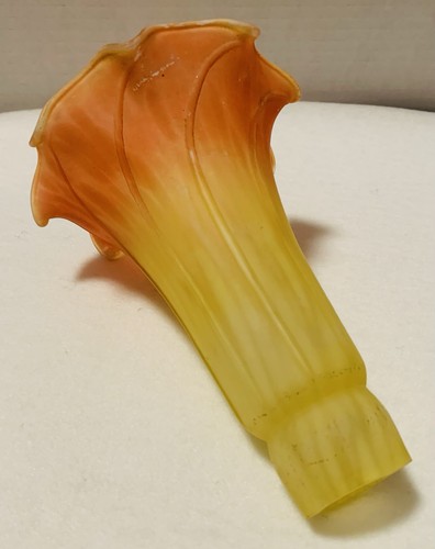 Yellow Orange Glass Tiffany Style 7” Tulip, Lily Flower Replacement ...