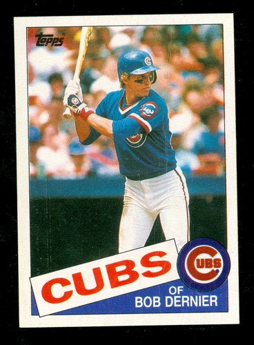 1985 TOPPS MINI #589 RAREST BOB DERNIER 3 VG TAN PROOF 5 MADE EXTREMELY ...