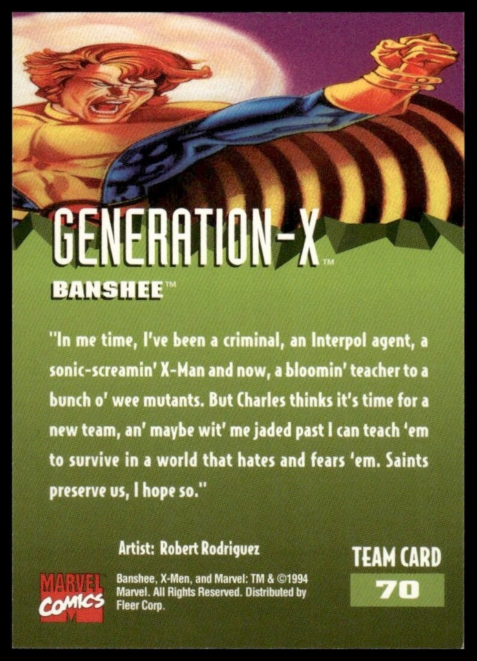 1995 FLEER ULTRA X-MEN (MARVEL COMICS) CARDS NM/M GENERATION X BANSHEE ...