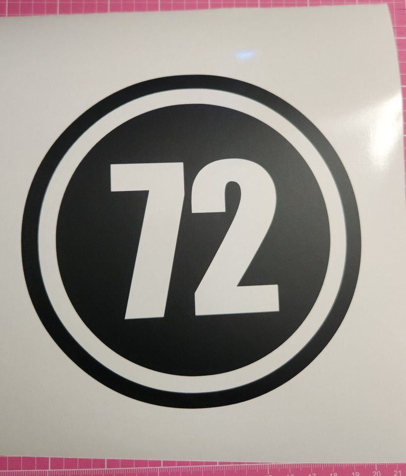 2 pack Racing circle numbers car door custom number rally sport die-cut ...