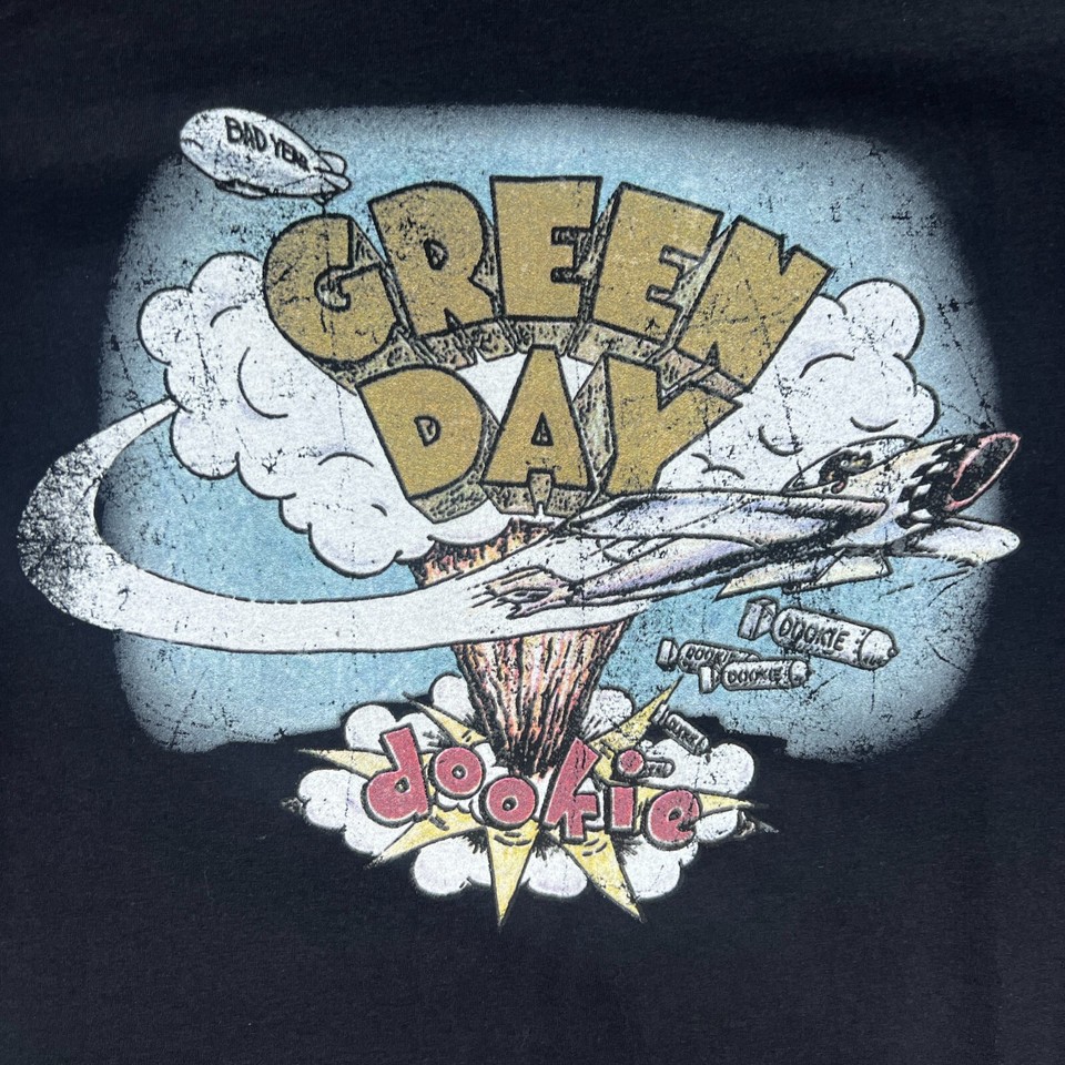 Green Day T Shirt Men M Black Dookie Album Cover Graphic Print Tee | eBay